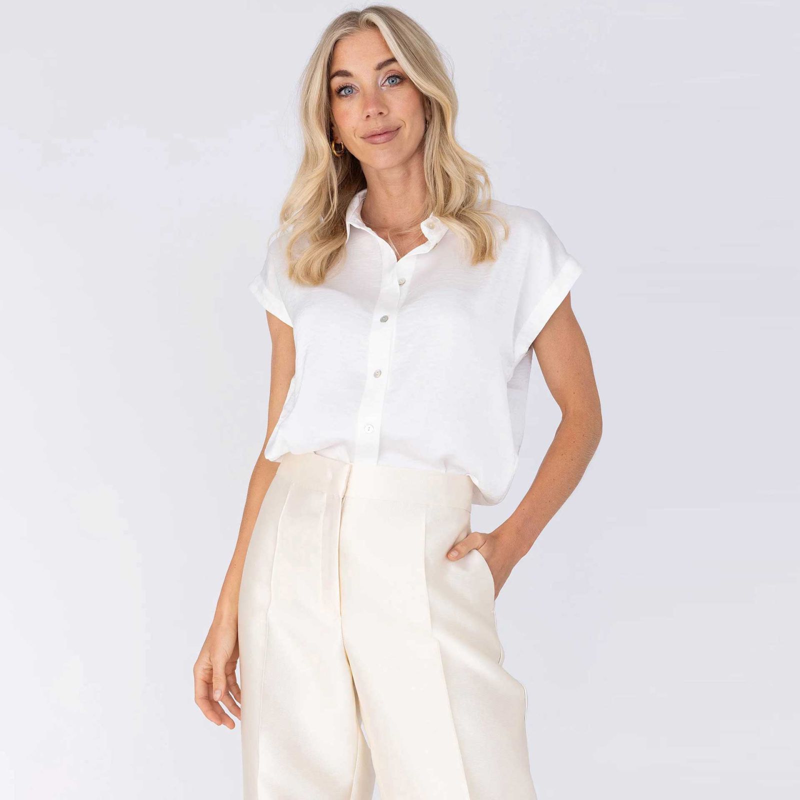 Anna Blouse wit maat L - Bestel online